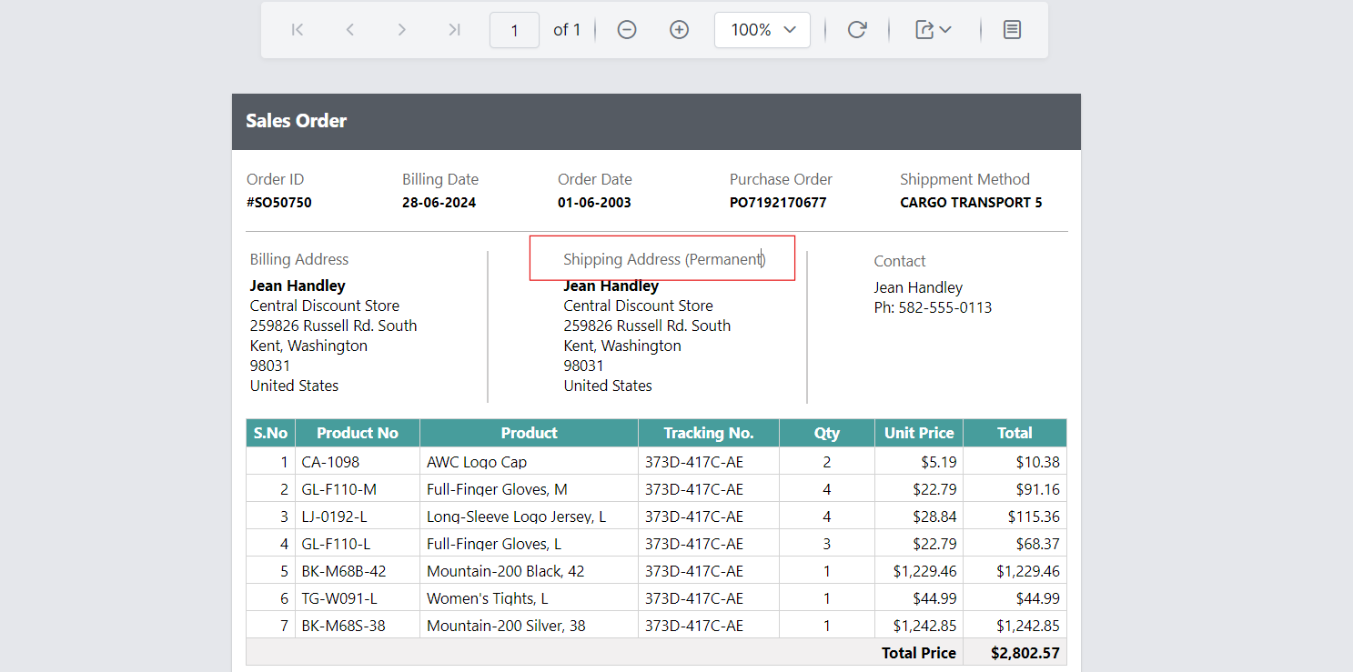 Textbox custom properties | Angular 9 Report Viewer