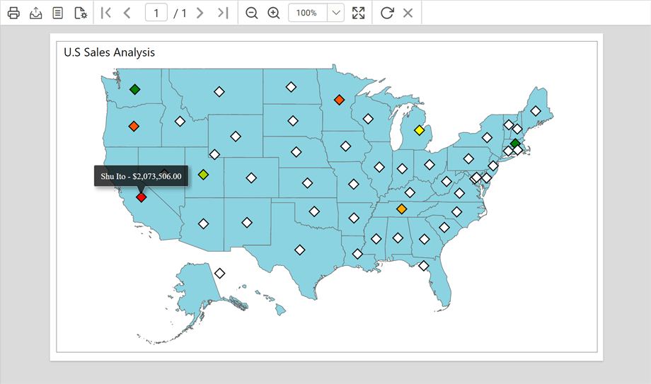 Design Map Using Marker Color Range Rule Aspnet Mvc 5519