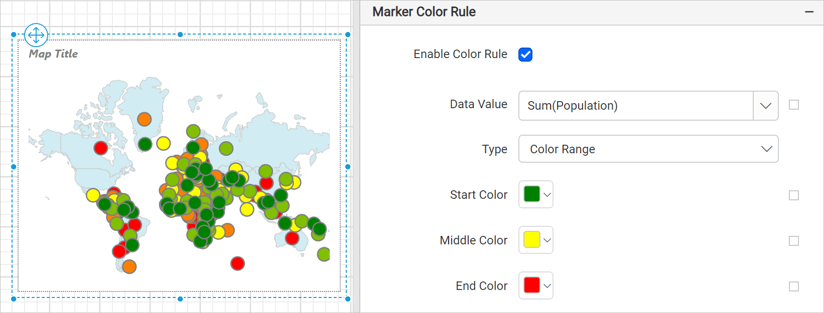 Color Range Marker Rule | Bold Reports ASP.NET Web Forms