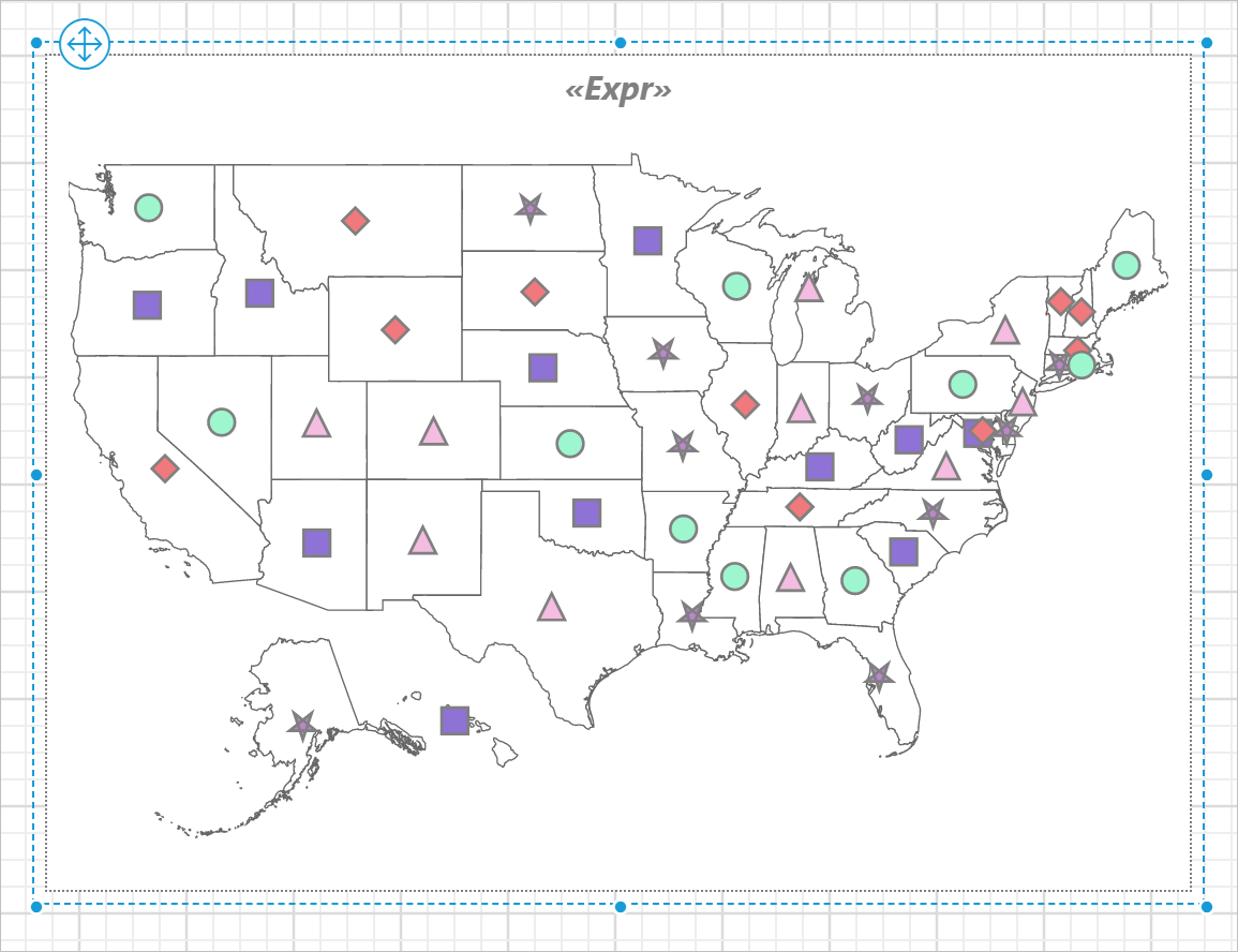 Design map using marker rule | Bold Reports ASP.NET Core