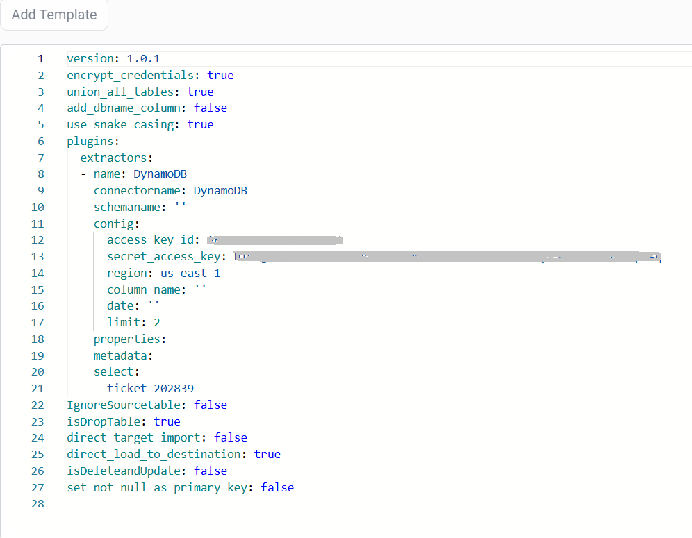 Guide to DynamoDB Connector Bold Data Hub Connector