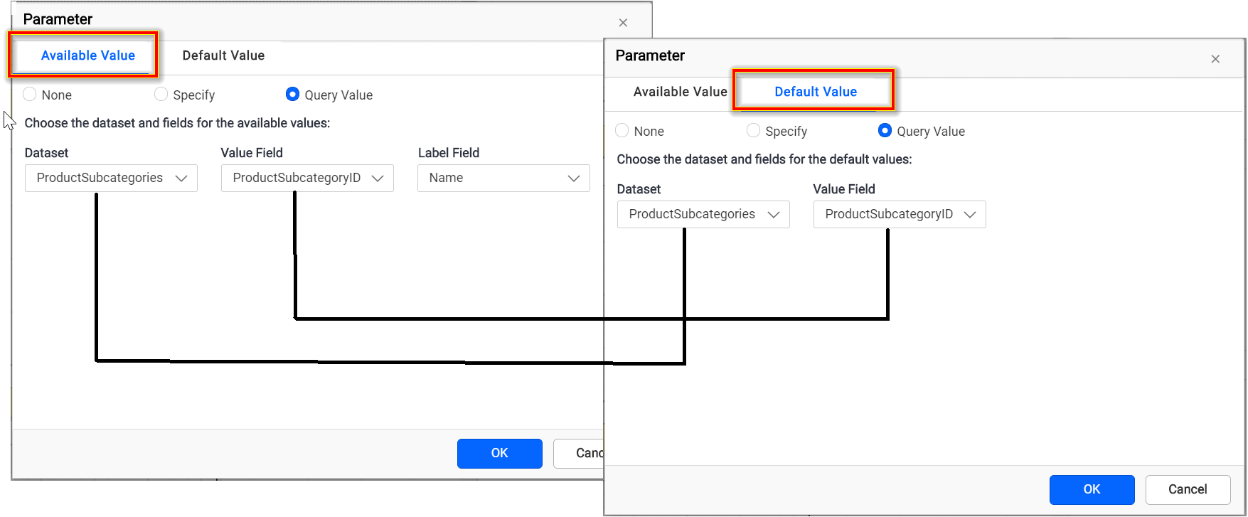 Select All The Available Values In Parameter List As Default