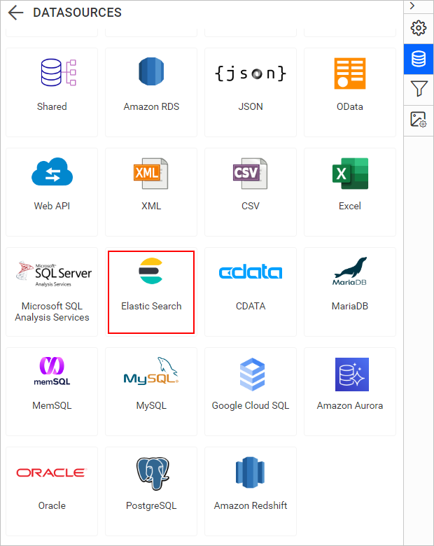 Connect To Elastic Search Data Source Report Designer